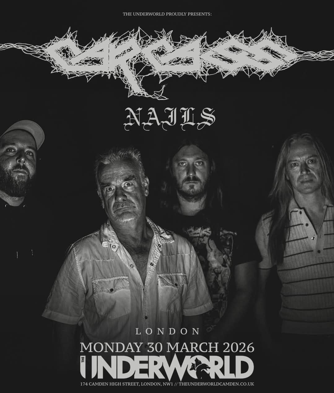 carcass live @ the underworld, camden. 30-3-2026 – #ukthrashers